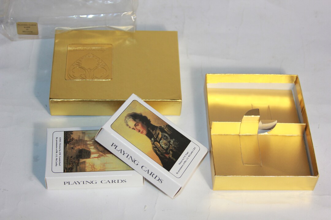 Vtg David Westnedge Playing Cards 2 Deck London -nelson F.H Fuger H.M.S ...