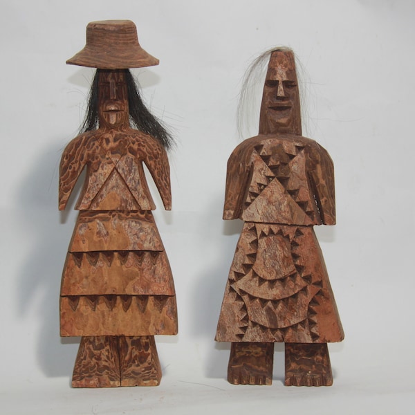 Carved Wood Figures - Etsy