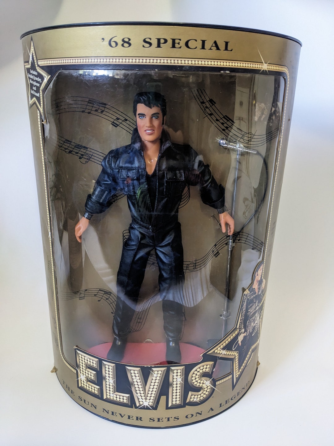 Vtg Elvis Presley Collectors Doll & Doll Stand 68 Hasbro Elvis ...