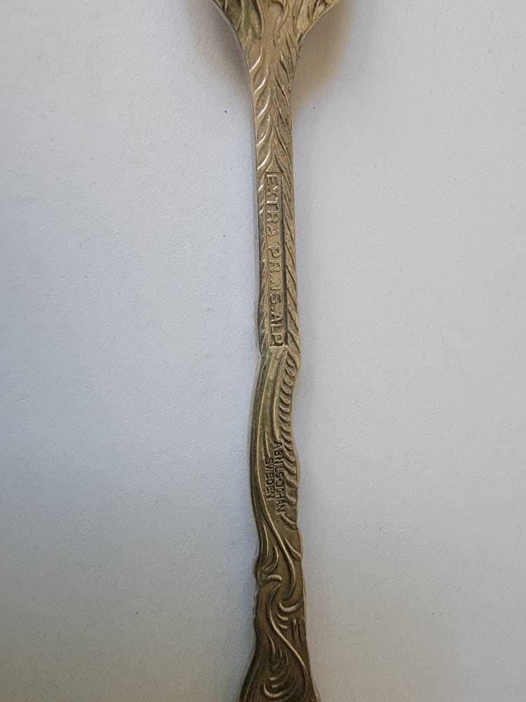 Vtg Nils Johan Sweden E.P.NS.ALP. Silverplate Set of 6 Floral Design ...