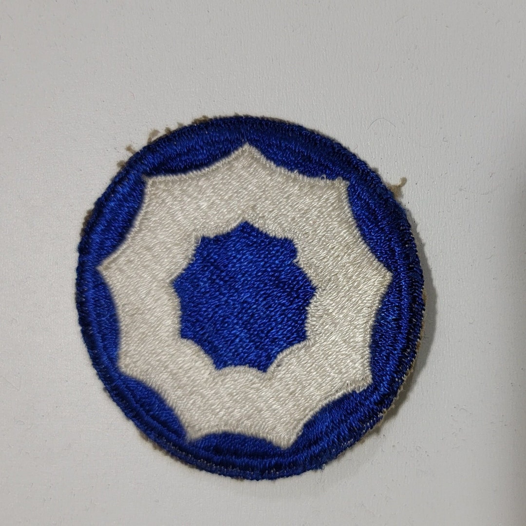Vintage Wwii Army 1940s Patch, 9th Service Command Blue Circle With ...