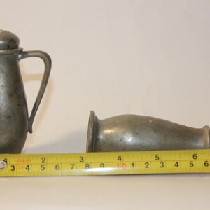 Vintage MAYFLOWER Pewter Salt Pepper Shaker Pair Set 3237 - Pewter ...