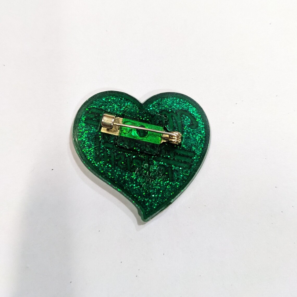 Vtg Irish Pin My Heart is Irish Green Glitter Heart Brooch St Patty ...