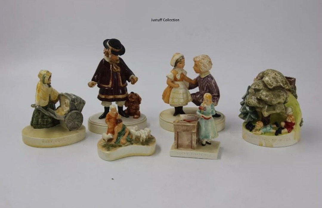 Vintage Sebastian Miniatures - Set of 6 Figurines - One Signed - Etsy