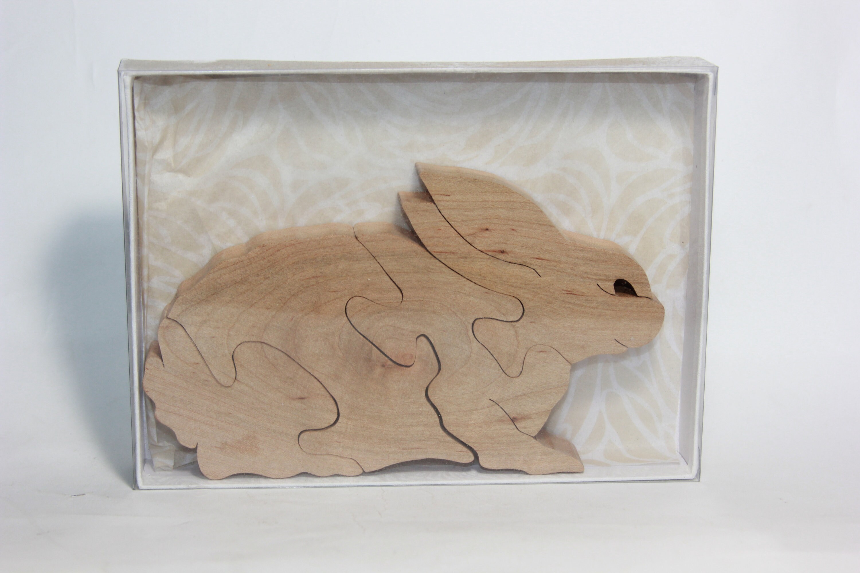 Vtg Wood Rabbit JIgsaw Puzzle Bunny Rabbit Jigsaw puzzle Gift Child Kid ...