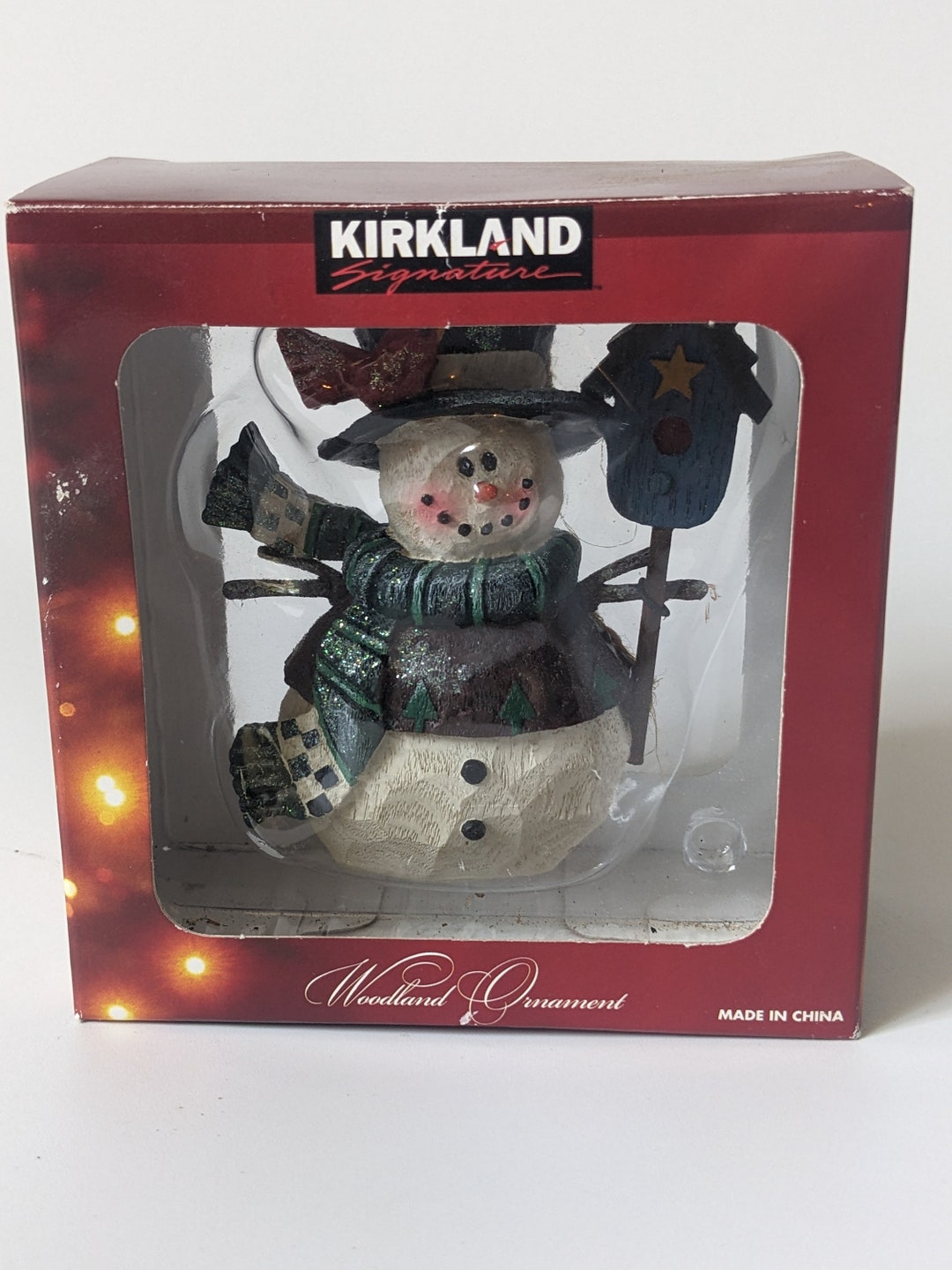 Kirkland Signatures Woodland Snowman North Pole Christmas Ornament ...