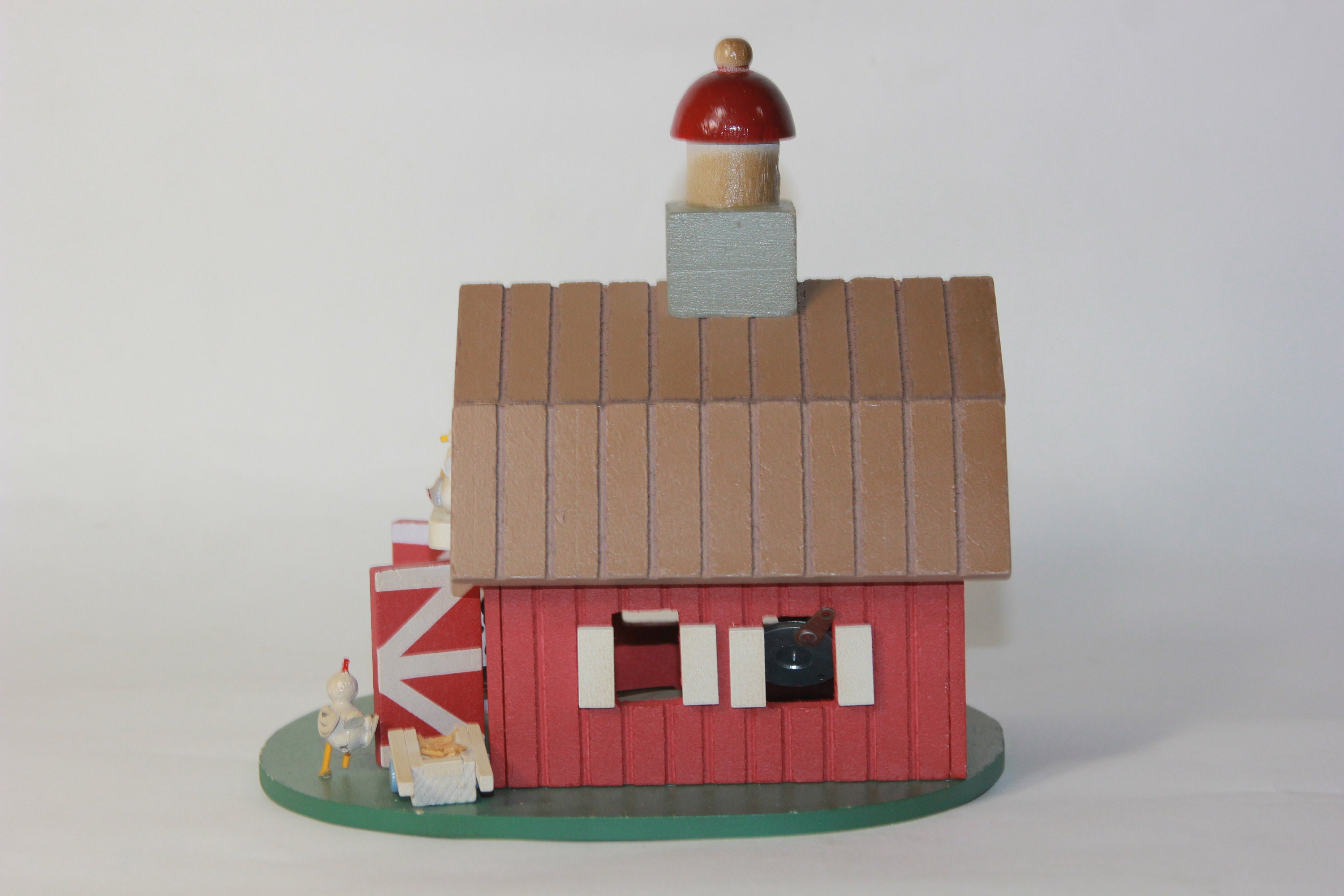 Vtg Midwest Wood Music Box Barn With Animals Red Barn Music - Etsy