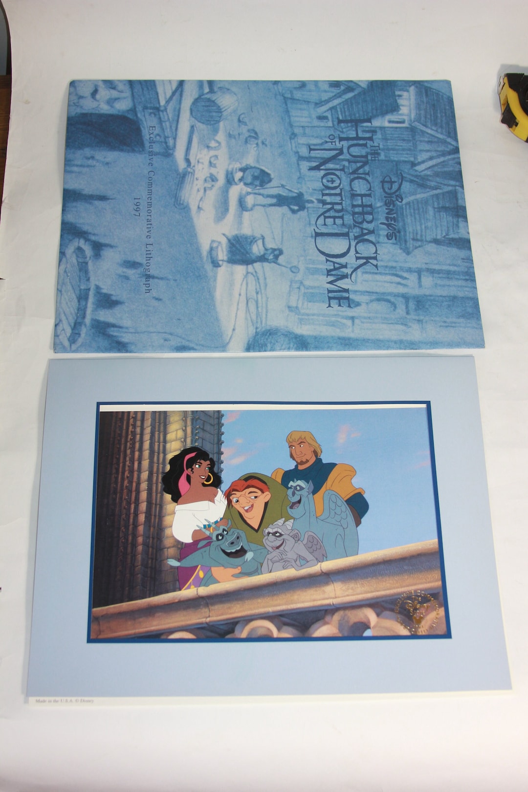 VTG 1997 Hunchback of Notre Dame Commemorative Lithograph Disney Store ...
