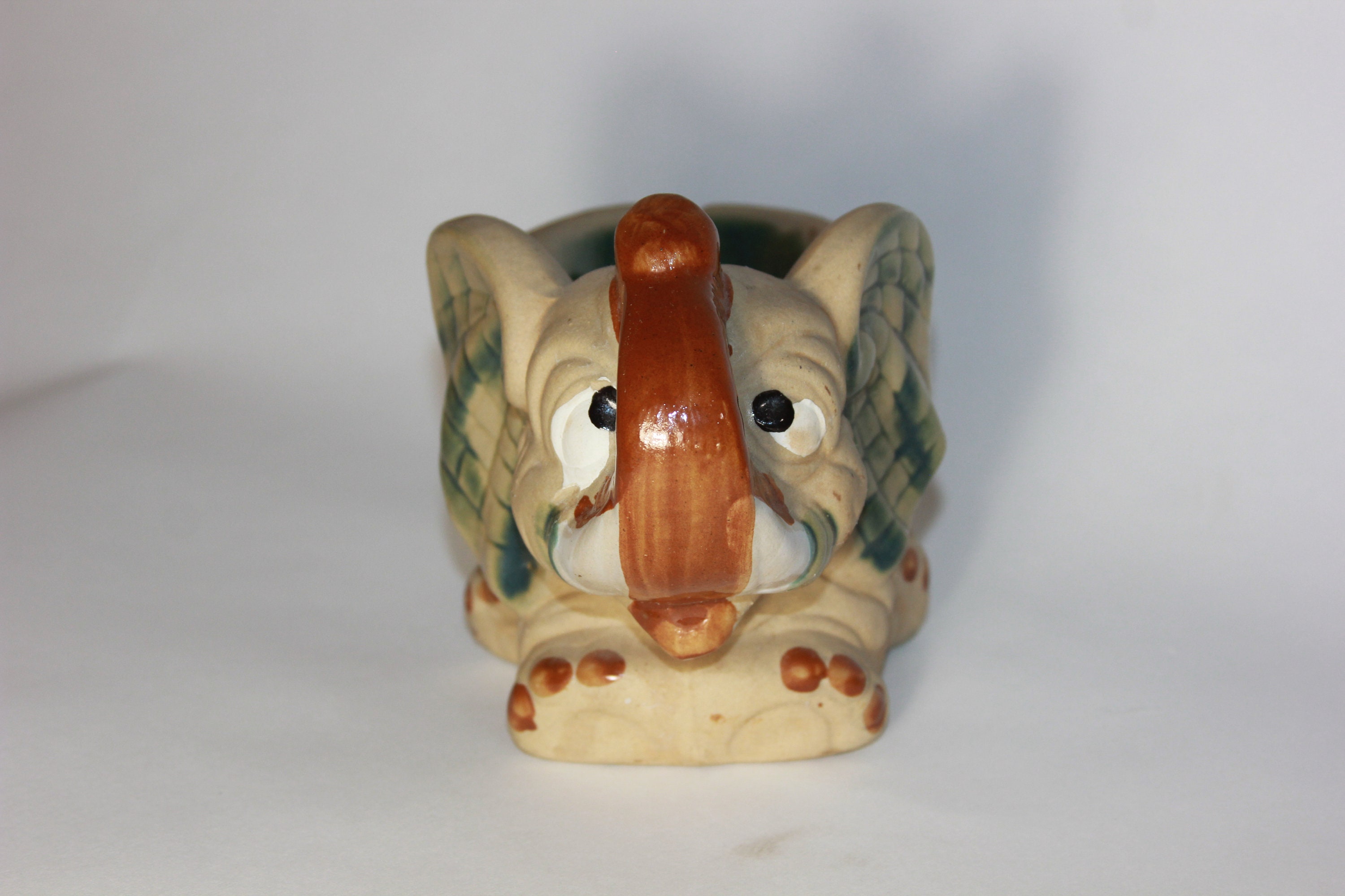 Vintage Elephant Ashtray Figurine - Westwood Stoneware Barware Funny ...