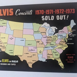 RARE Vtg Elvis Presley Souvenir Menu 1970s Vintage Del Webb’s Sahara ...