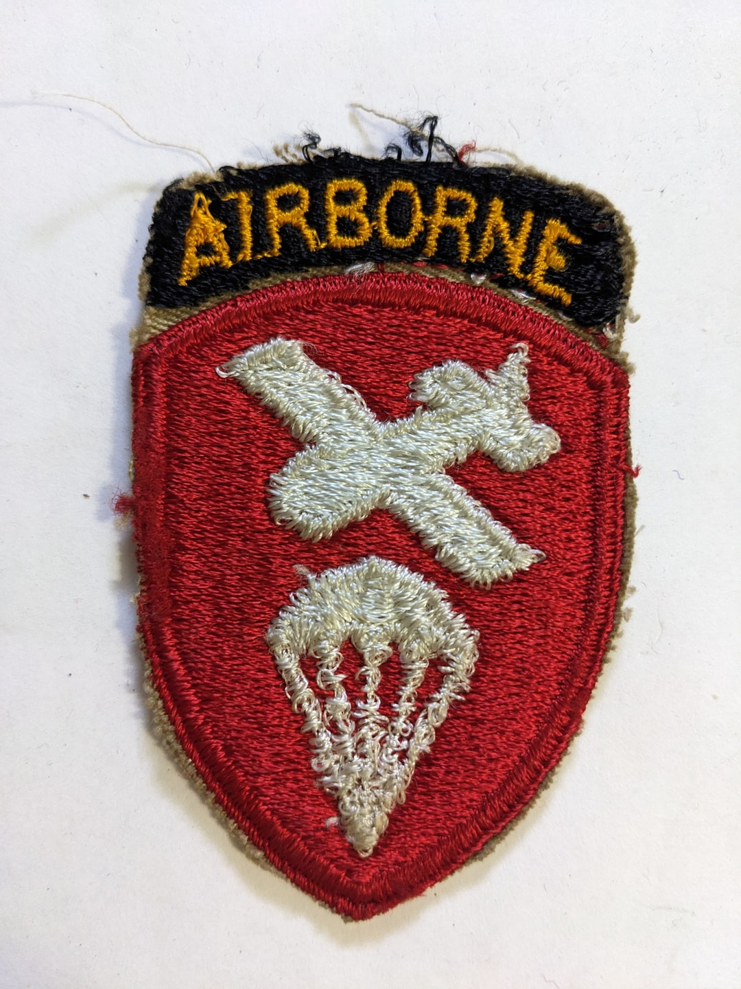Vtg Original WW2 US Army Airborne Command Patch Military Collectible Airplane Plane Parachute ...