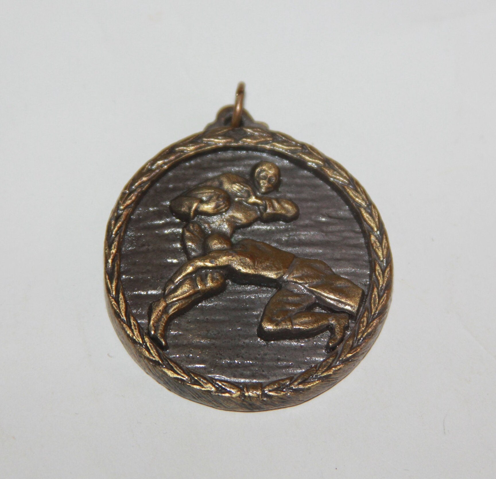 Vintage Football Metal Award Football Player Tackling Another Player ...