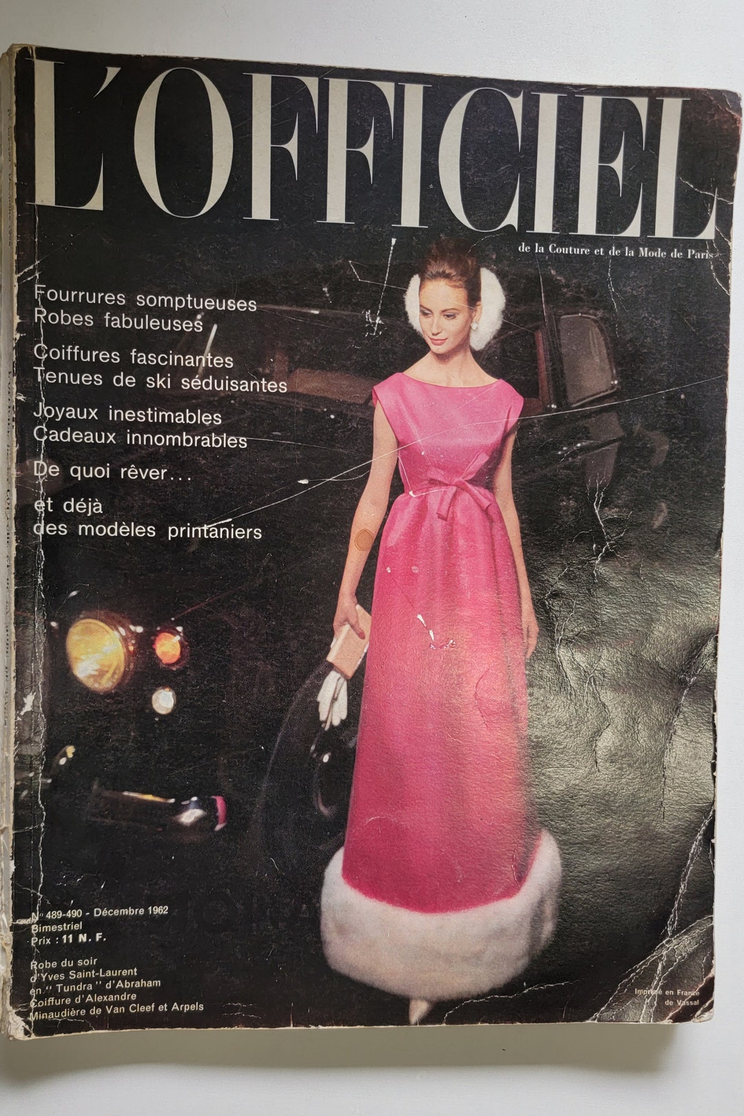 Vtg L'officiel Paris Magazine 489/490 December 1962 French FASHION ...