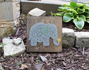 Elephant string art | Etsy
