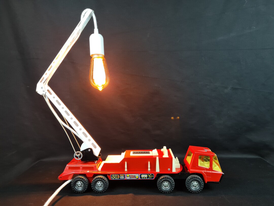 Decorative Lamps Fire Truck in Sheet Metal From the 1970s BRONCO, LED ...
