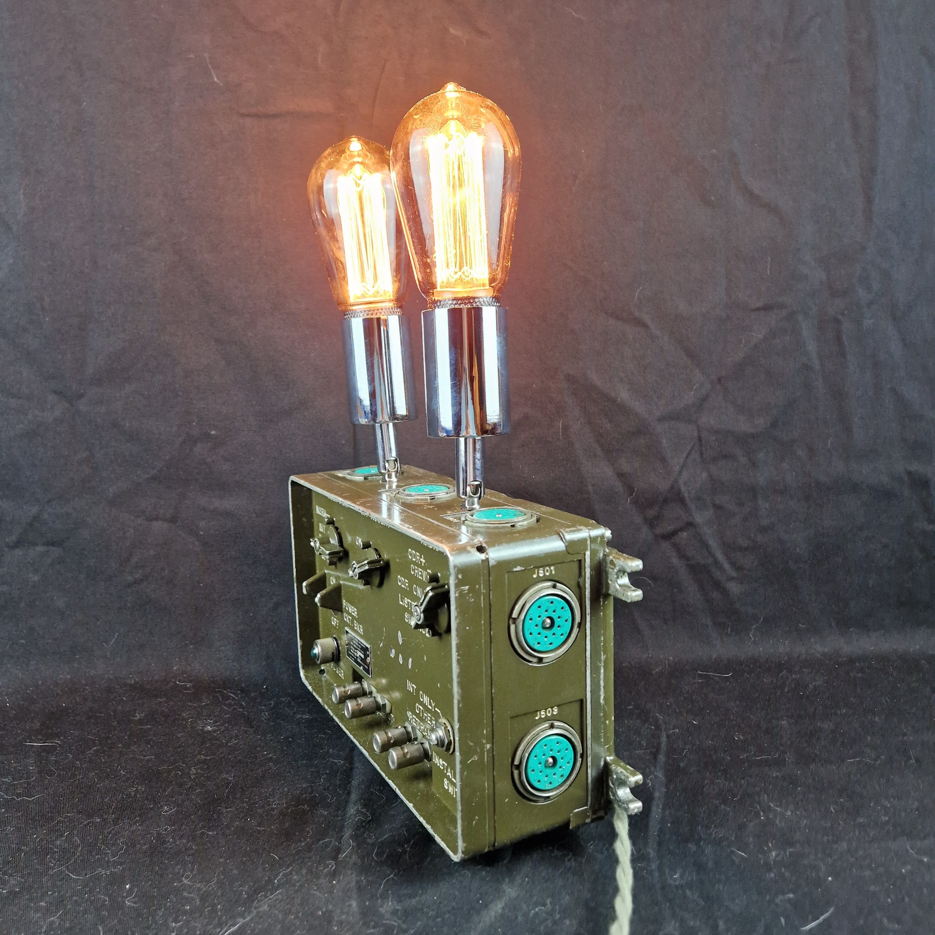 Unique Decorative Lamp Military Amplifier Double Adjustable Bulb ...