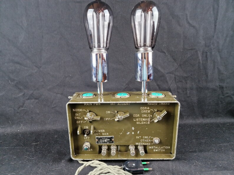 Unique Decorative Lamp Military Amplifier Double Adjustable Bulb ...