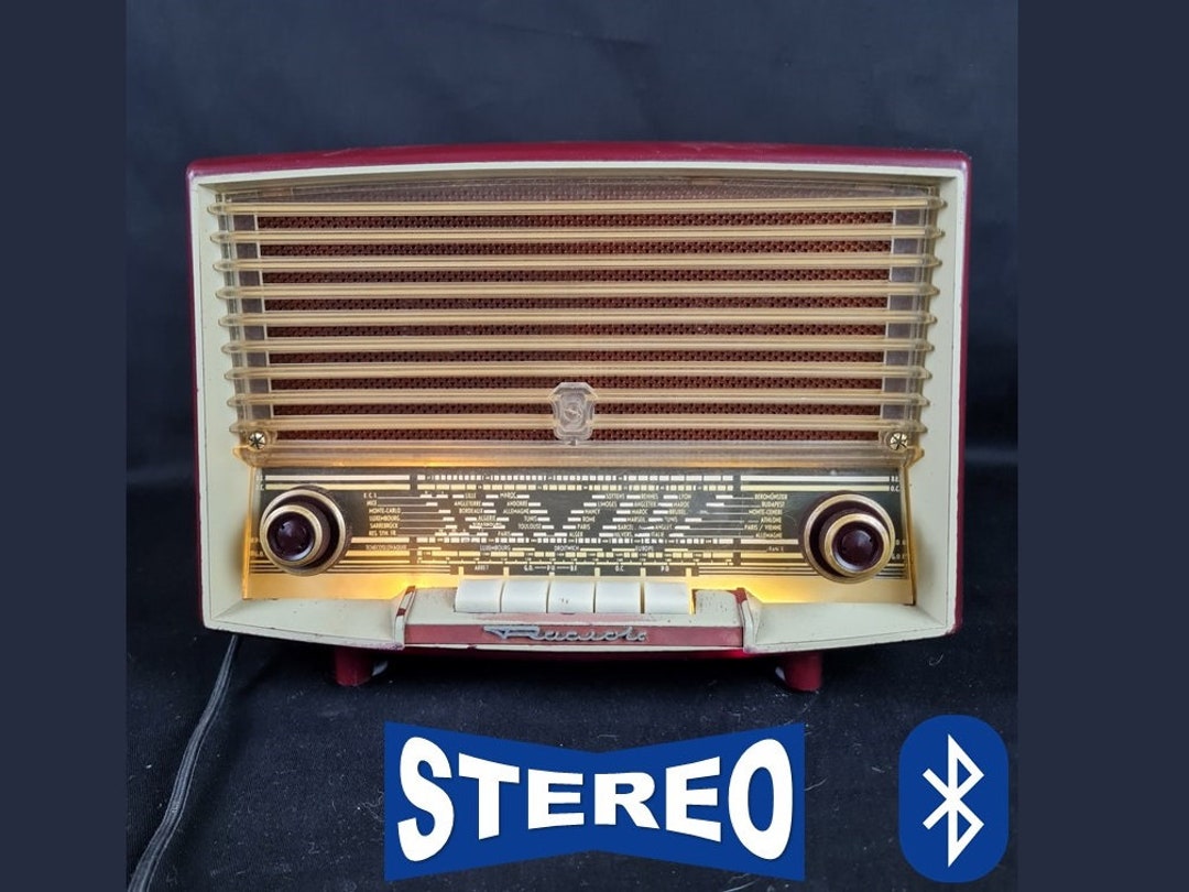 Unique STEREO Bluetooth Speaker Based on a Vintage Radiola Burgundy ...