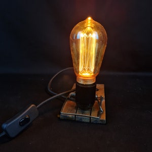 Decorative Lamp Based on an Old Wood and Steel Rat Trap Vintage ...