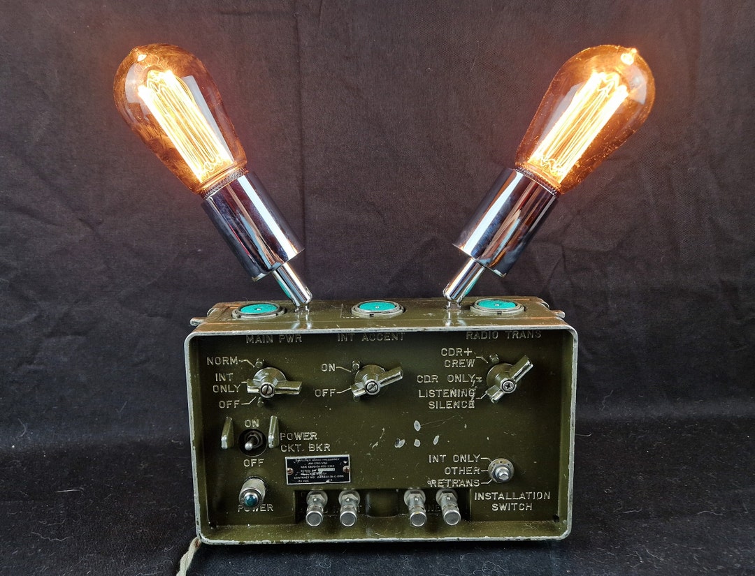 Unique Decorative Lamp Military Amplifier Double Adjustable Bulb ...
