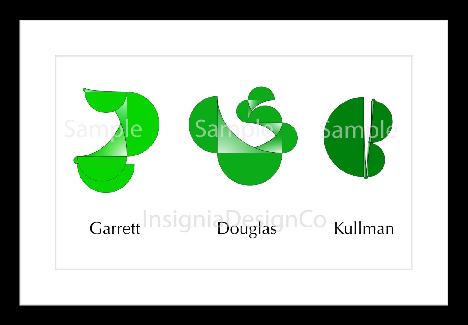 Name Art / First, Middle & Last Names-consecutive / Customizable Colors ...