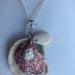 Sea Shell Pendant Necklace, Sea Shell Clustered Pendant on a Sterling ...