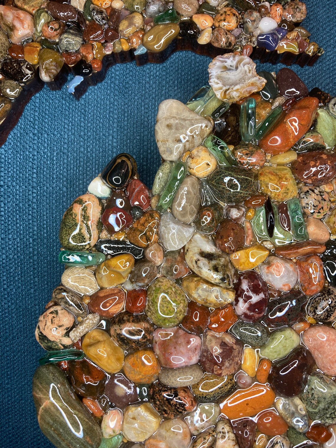 State of Michigan Wall Art Great Lakes Rocks, Lake Superior Rock Decor ...