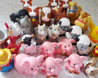YOU CHOOSE Fisher Price Little People Farm Animals Figurine Toy - Etsy