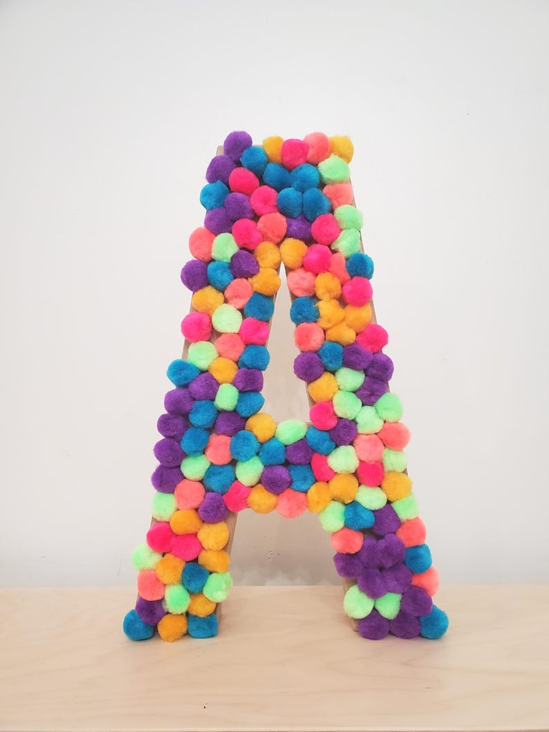 Pom Pom Letter Craft for Children and Adults - Etsy Canada