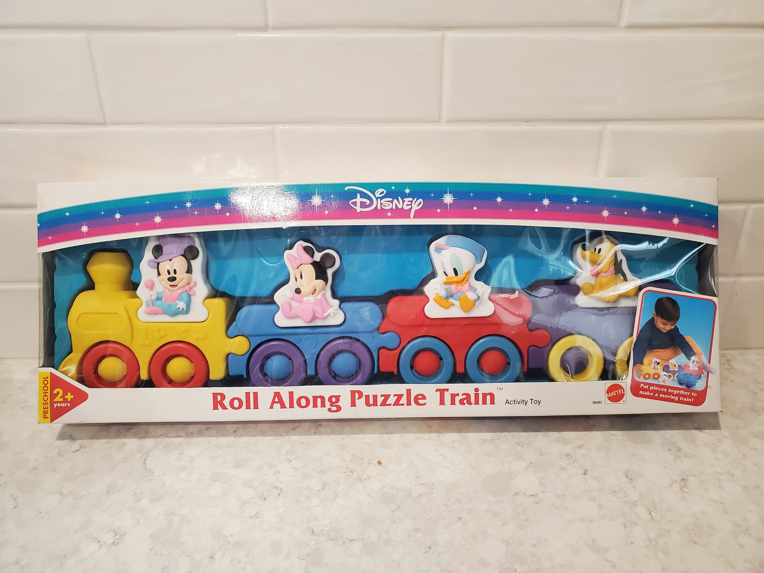 Rare Vintage Disney Roll Along Puzzle Train, New in Box & Factory ...