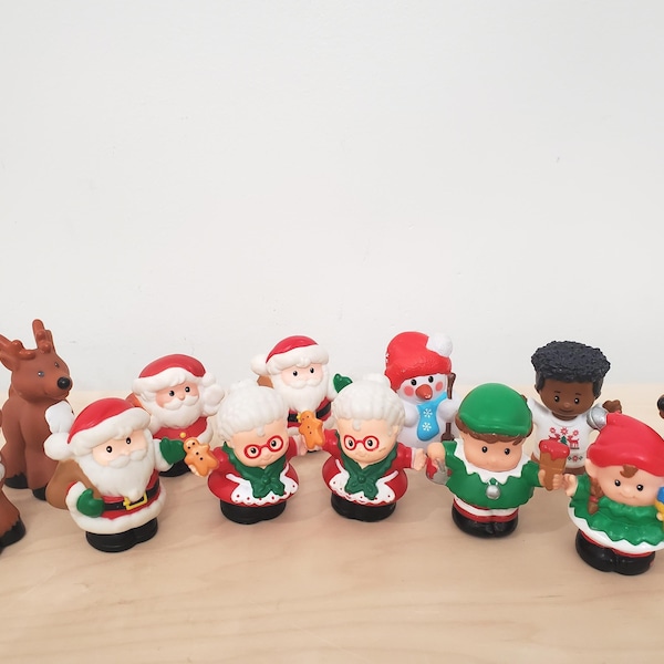 Santa With Train Figurine - Etsy