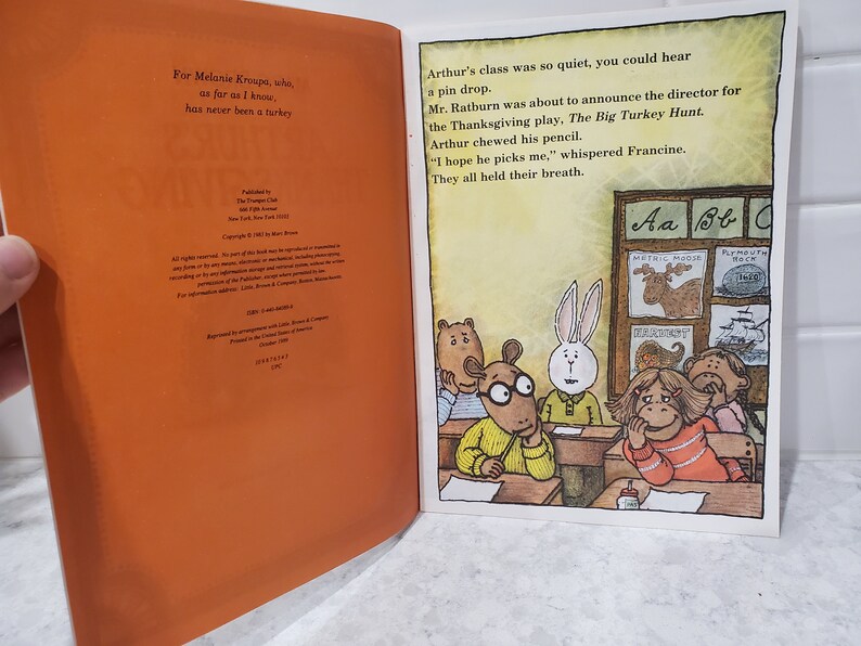 Arthur's Thanksgiving by Marc Brown, Vintage 1983 Arthur Adventure ...
