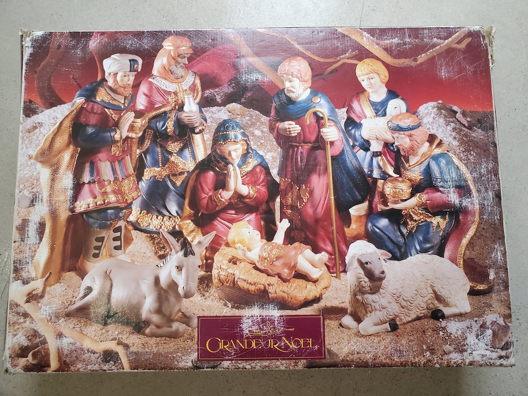 Grandeur Noel 9 Piece Porcelain Nativity Set Collector's Edition ...