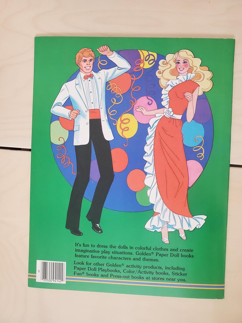 New 1984 Barbie & Ken Paper Doll Book UNCUT, 80s Golden Book, Vintage ...