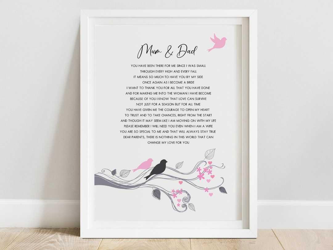 Parents of the Bride - Parents of the Bride Poem - Parents of the Bride ...