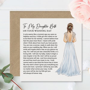 Personalised Daughter Wedding Card to My / Our Daughter on Your Wedding ...