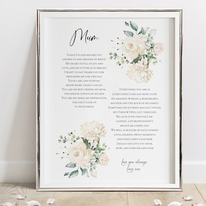 Mother of the Bride Print - Mother of the Bride Poem - Mother of the ...