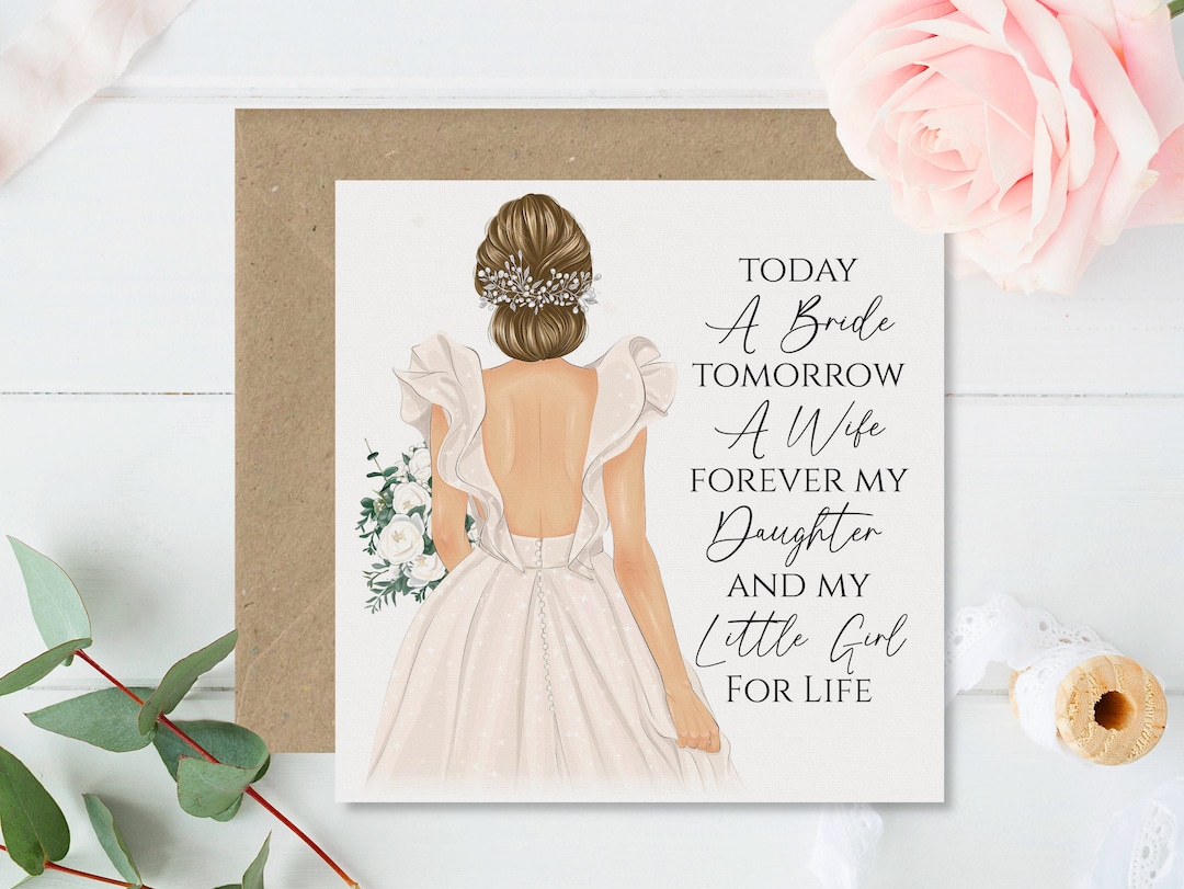 Daughter Wedding Card - to My / Our Daughter on Your Wedding Day - Etsy UK