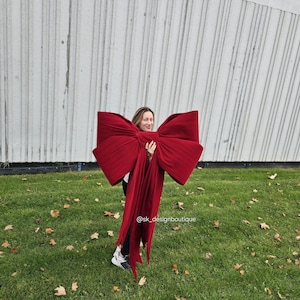 Giant Red Velvet Bow - Etsy