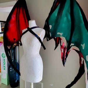 Red Gargulia Wings Black Tips With Cuts - Etsy