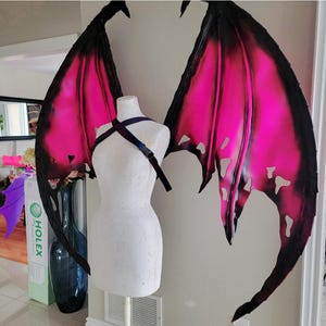 Red Gargulia Wings Black Tips With Cuts - Etsy