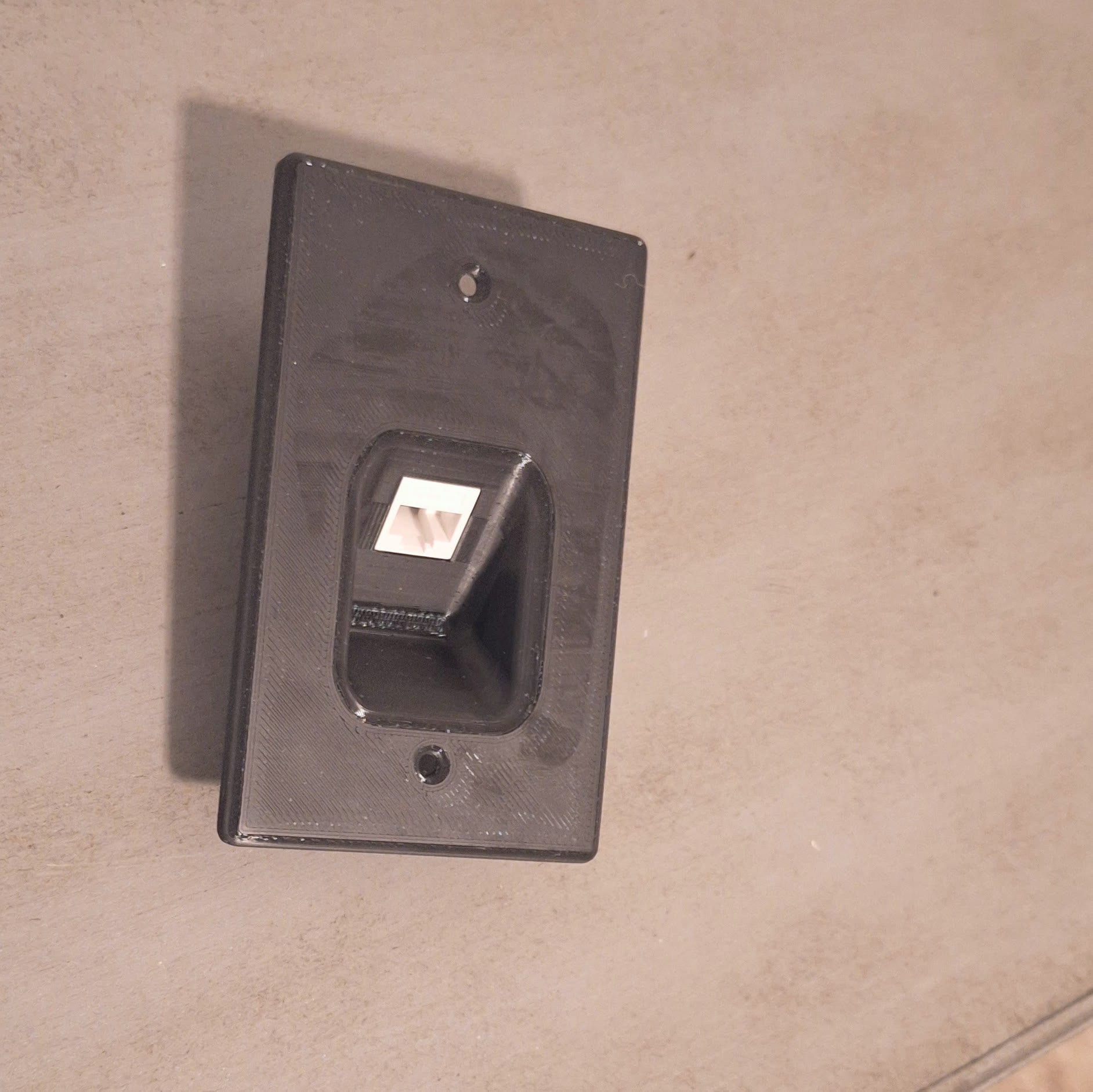 Angled Recessed Wallplate for Keystone (RJ45, Cat6, HDMI, Coax, Etc ...