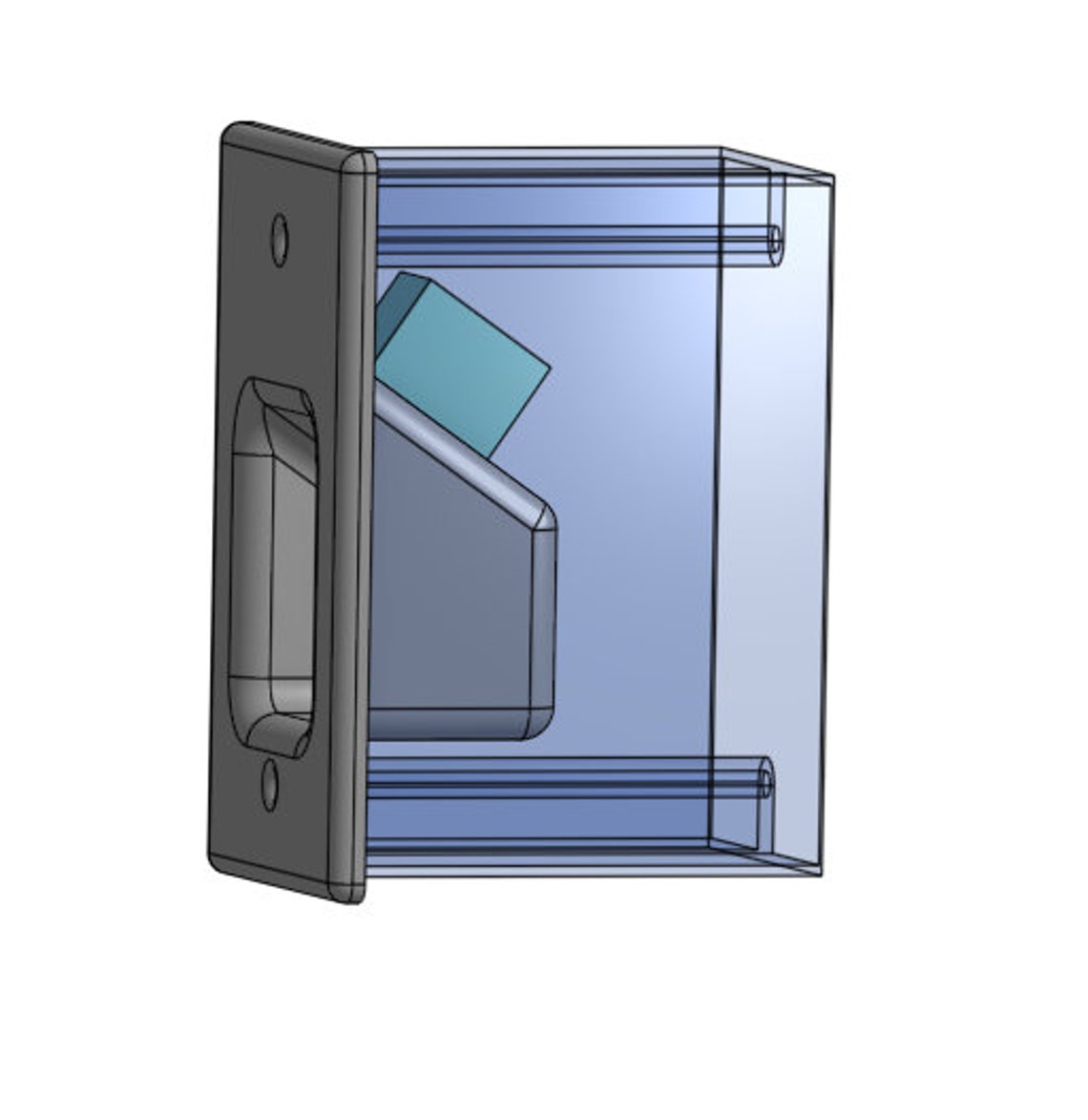 Angled Recessed Wallplate for Keystone (RJ45, Cat6, HDMI, Coax, Etc ...