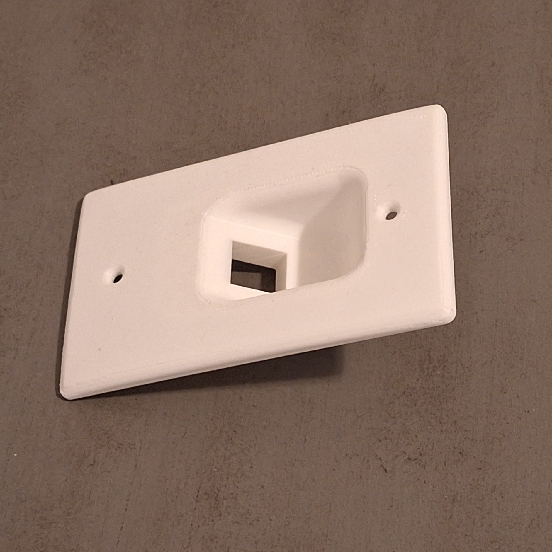 Angled Recessed Wallplate for Keystone (RJ45, Cat6, HDMI, Coax, Etc ...