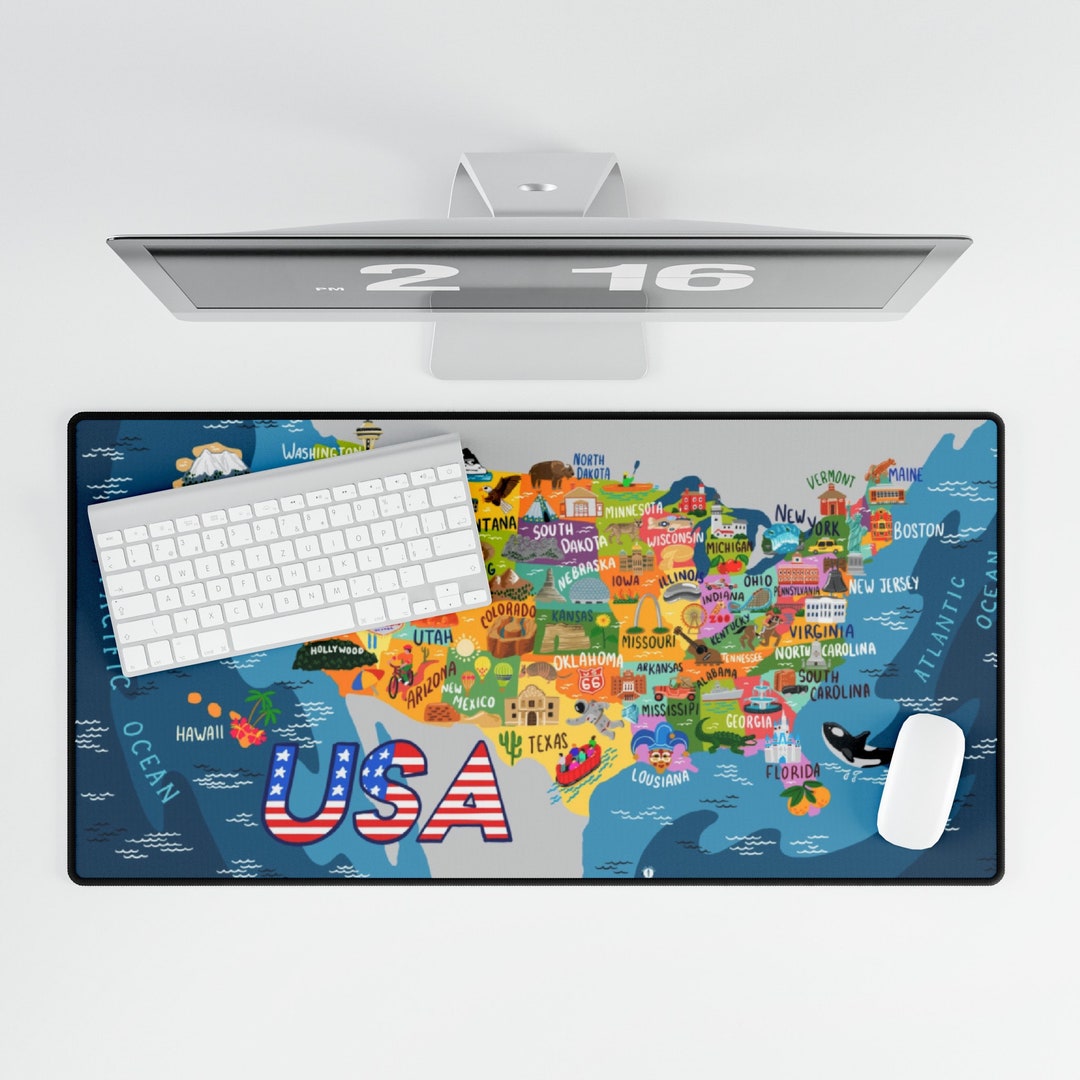 USA Map Desk Mats - Etsy