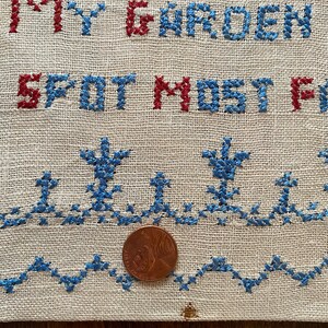 Cross-stitch Sampler/garden Verse/motto/cottagecore - Etsy