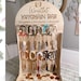 Display Stand for Wristlet Keychains Double Sided With Wood Pendant ...