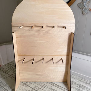 Display Stand for Wristlet Keychains Double Sided With Wood Pendant ...