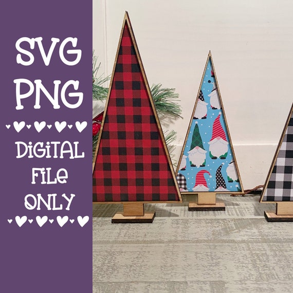 3 Standing Tree Christmas Tree SVG Digital File Holiday Decor - Etsy