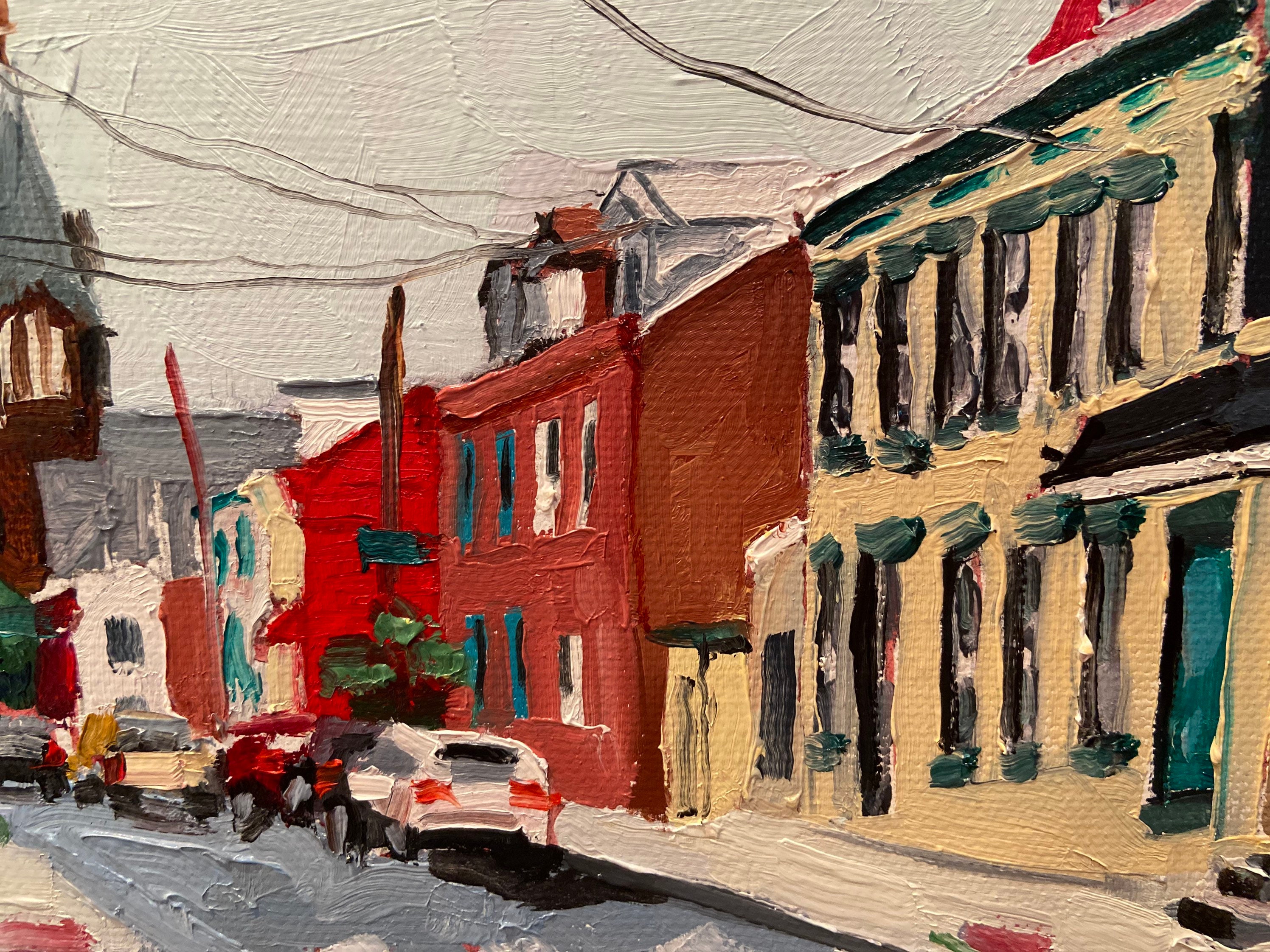 Urban Oil Painting on Canvas, Cityscape Painting, City Painting, Street ...